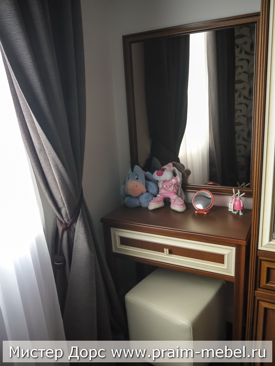 Туалетный столик с зеркалом в цвете «Орех Антик» - (проект: 8871 ...